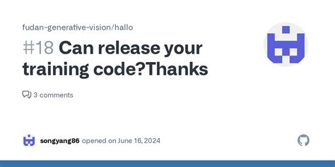 Can Release Your Training Codethanks · Issue 18 · Fudan Generative