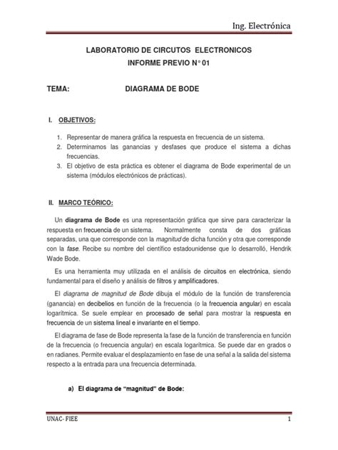 Laboratorio De Circutos Electronicos Inf Pdf Ingenieria Eléctrica Electrónica