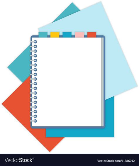 Flat Design Notepad Royalty Free Vector Image VectorStock