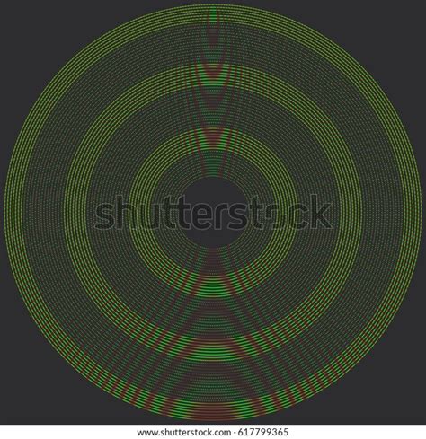 Abstract Parametric Pattern Made Dots Distorted Stock Vector Royalty