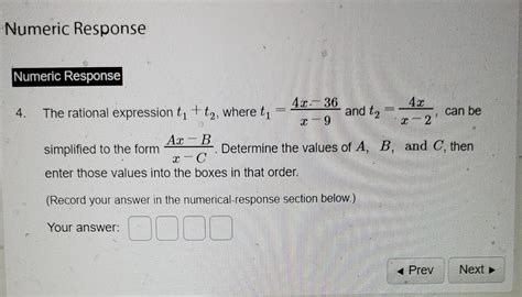 Solved Numeric Response Numeric Response 1 Solve The