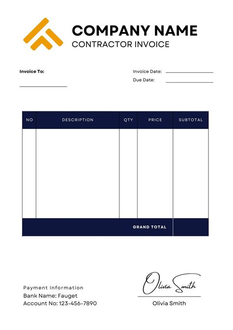 Free Printable Billing Invoice Form Download Free Printable Billing