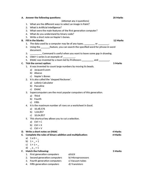 Class Iv Computer Pdf