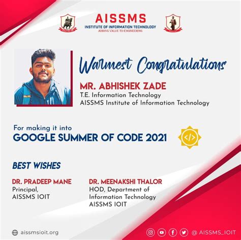Rajeshkumar Zade On Linkedin Congratulations Abhishek Thank You Institute Of Information