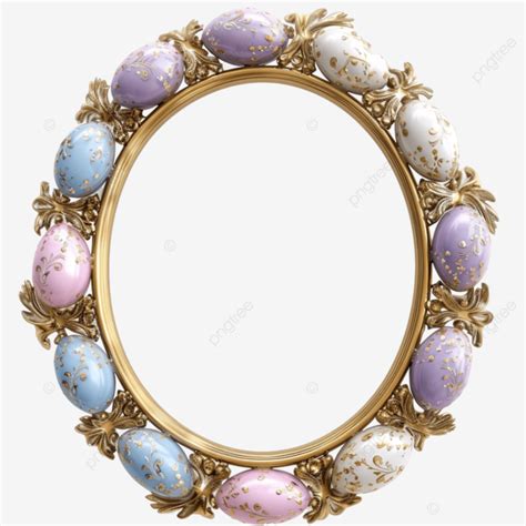 색깔과 금색 타원형 부활절 달걀 프레임 금 3d 애니메이션 전통적인 Png 일러스트 및 이미지 에 대한 무료 다운로드 Pngtree