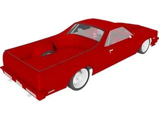 Chevrolet El Camino 3d Model 1984 3d Cad Browser