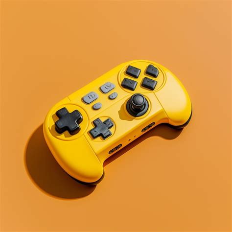 Premium Ai Image Old Gamepad On Yellow Background