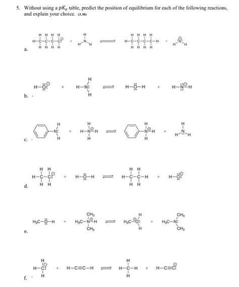 solved 5 without using a pka table predict the position of