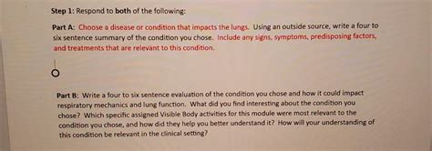 Solved Step 1 Respond To Both Of The Followingpart A