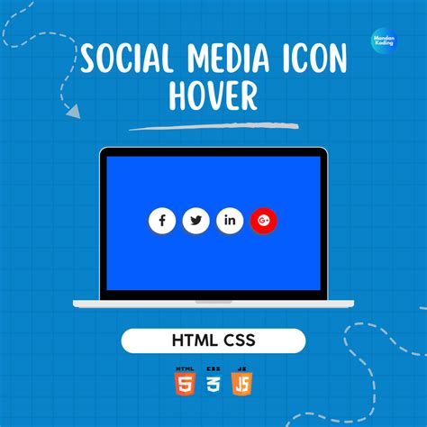 Create Social Media Icon Hover Effect With Html And Css Mandan Kodings Ko Fi Shop