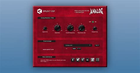 Eplex7 Dsp Releases Free Analog Filter And Distortion Vst Plugin