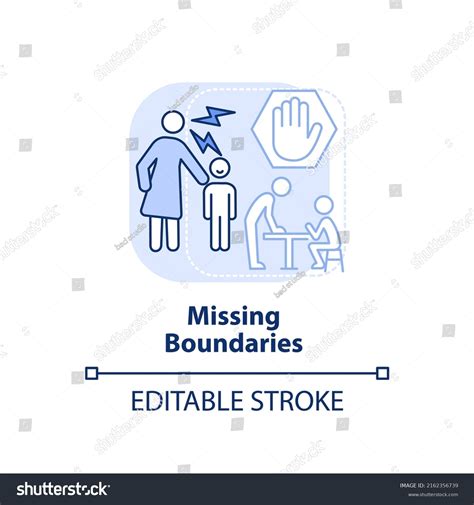 Missing Boundaries Light Blue Concept Icon Stock Vector Royalty Free 2162356739 Shutterstock
