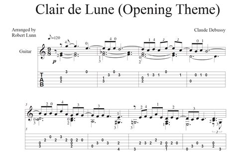 Clair De Lune Opening Theme Easy Arrangement — Robert Lunn Composer