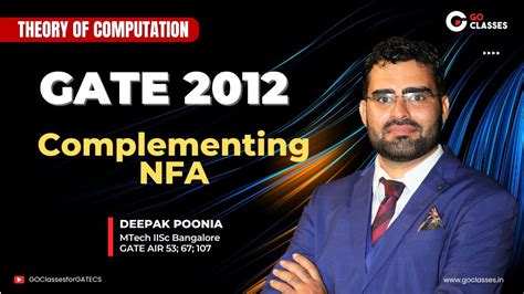 Gate Cse 2012 Complement Of Language Accepted By Nfa Complementing Nfa Theory Of