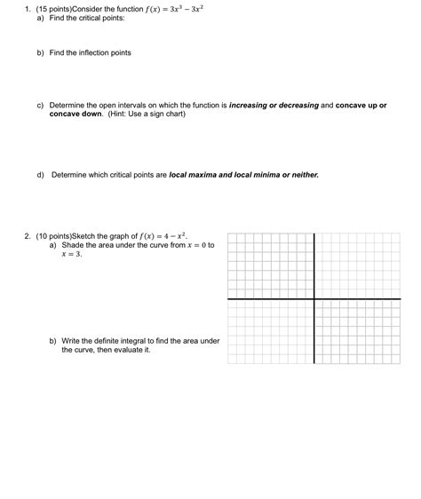 solved 15 ﻿points consider the function f x 3x3 3x2a