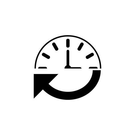 Arrow And Clock Vector Icon Illustration Vector Art At Vecteezy