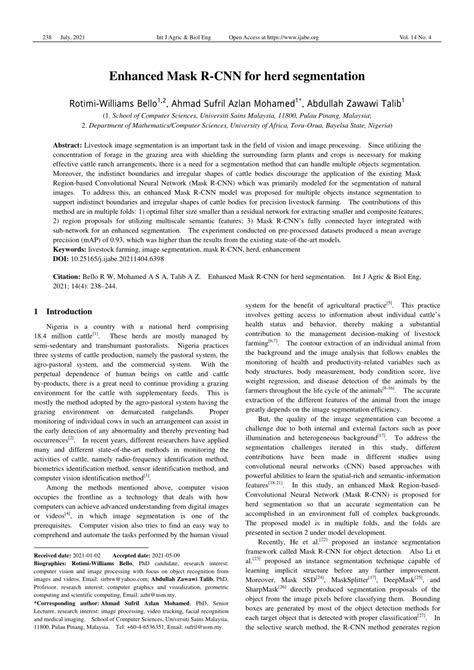 Pdf Enhanced Mask R Cnn For Herd Segmentation