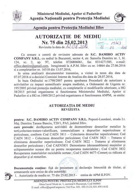 Autorizatia De Mediu Reciclare Calculatoare