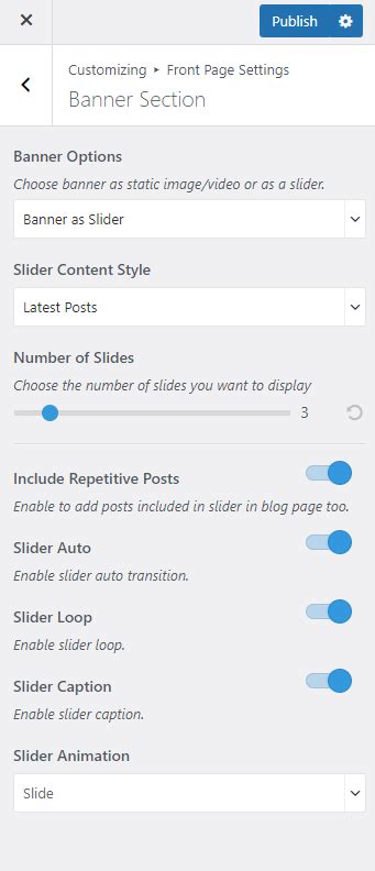 How To Configure Banner Section BlossomThemes