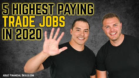 5 Highest Paying Trade Jobs 2020 Youtube