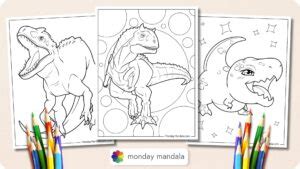 Indominus Rex Coloring Pages Free PDF Printables