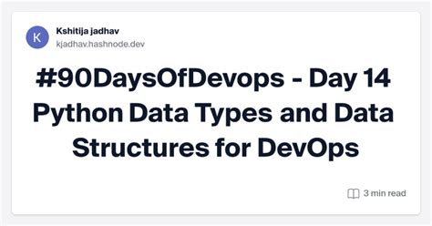 Day14 Of 90daysofdevops Challenge Python Data Types And Structure