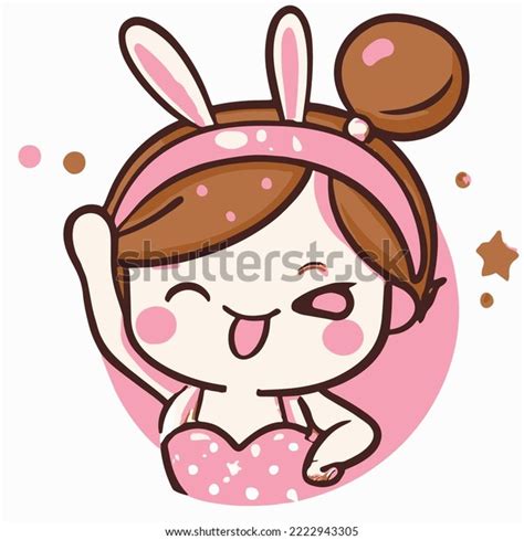 Cute Girl Vector Illustration Vector Cartoon Stock Vector Royalty Free