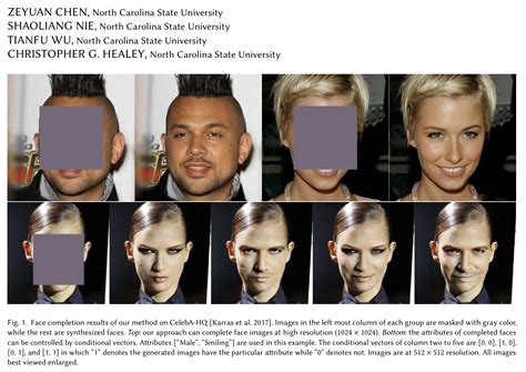 요약 High Resolution Face Completion With Multiple Controllable Attributes Via Fully End To End