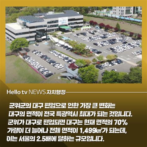 대구 전국 가장 넓은 도시…대구시 군위군 서울의 2 5배