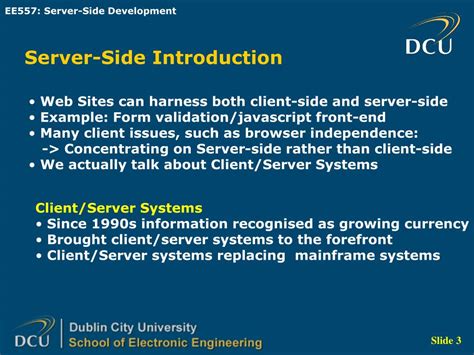 ppt ee557 server side development powerpoint presentation free