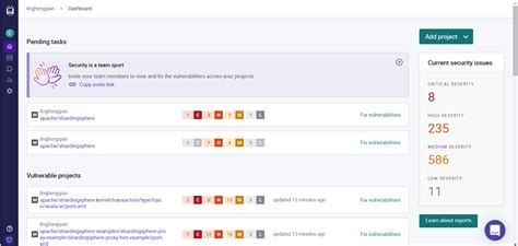 Snyk Vulnerability Scanning · Issue 23558 · Apacheshardingsphere · Github