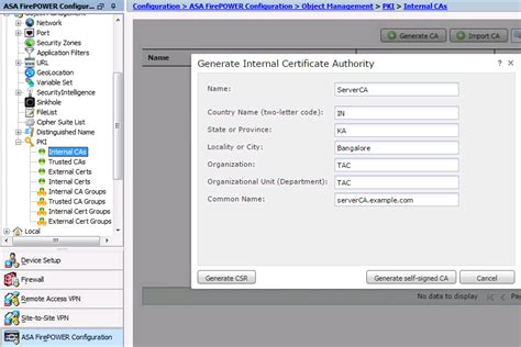 configure the ssl decryption on firepower module using asdm on box
