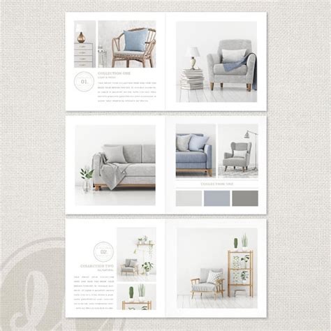 Interior Design Lookbook Template Square Magazine Photoshop Template