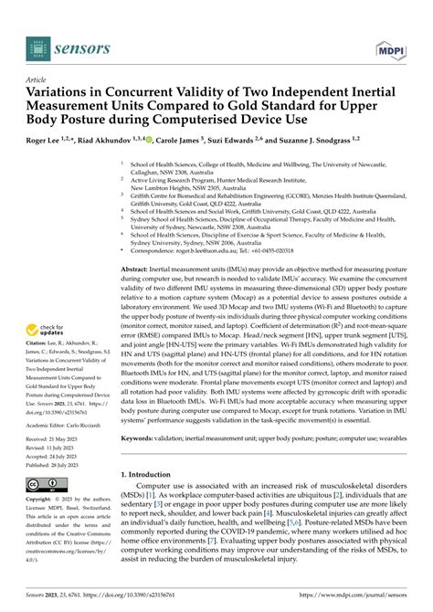 PDF Variations In Concurrent Validity Of Two Independent Inertial Measurement Units Compared