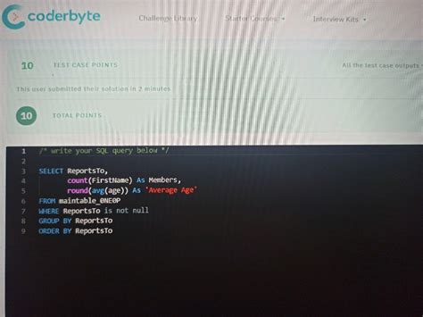 Khong Mun Hing On Linkedin Coderbyte To Test Your Coding Knowledge I M Using Free Version Sql