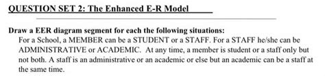 Solved QUESTION SET Modeling Data E R Model Design An Chegg