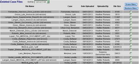 Convergence Manual Deleted Files