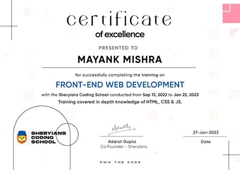 Mayank Mishra On Linkedin Html Html5 Javascript Css Sheryianscodingschool