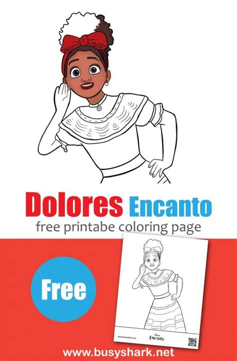 Dolores Coloring Pages Encanto Dolores Encanto Kleurplaten