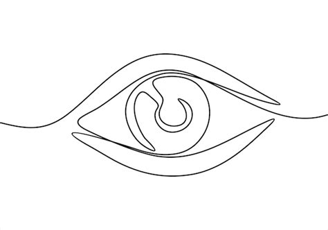 눈을 가로지르는 선으로 그린 그림 프리미엄 사진