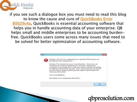 PPT How To Resolve The QuickBooks Error Code 80029c4a PowerPoint Presentation ID 8110849