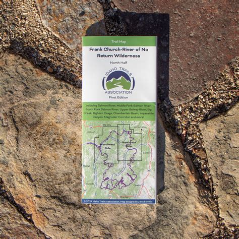 Frank Church River Of No Return Wilderness Map North Half Idaho