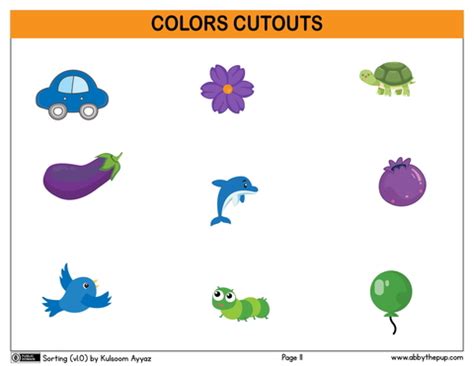 Sorting Colors Activity Free Printable Puzzle Games