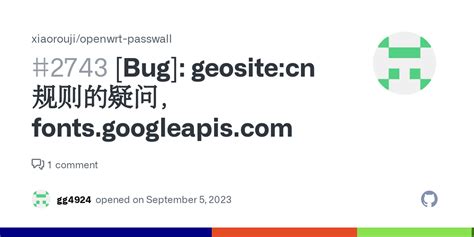 Bug Geositecn规则的疑问， · Issue 2743 · Xiaoroujiopenwrt Passwall · Github