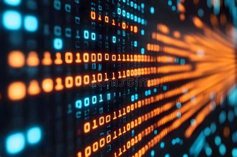 Digital Data Stream Concept For Technology And Cybersecurity Design