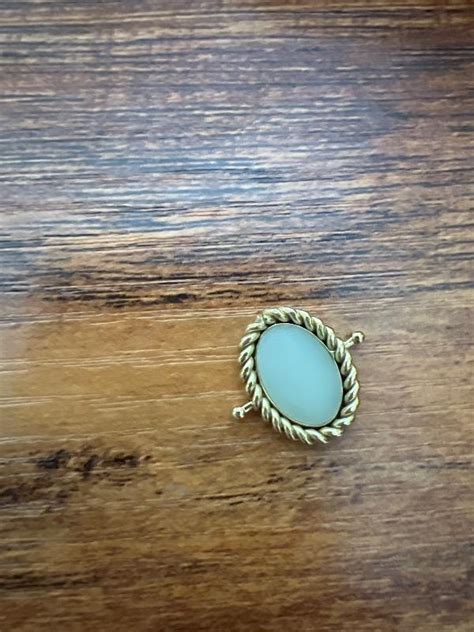 Green Cultured Sea Glass Rope Bezel Oval Element Ck Collection