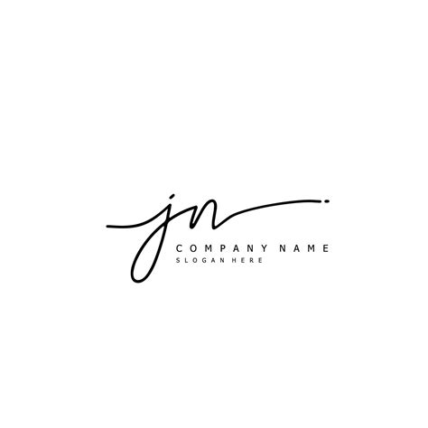 Initial Jn Handwriting Of Signature Logo 21006517 Vector Art At Vecteezy