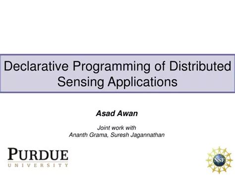 Ppt Declarative Programming Of Distributed Sensing Applications