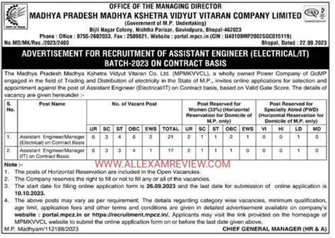 Mpmkvvcl Ae Recruitment 2023 All Exam Review