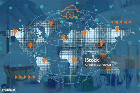 전세계 운송 및 물류 산업 개념 수입 수출을 위한 목적지가 있는 세계 지도 광대한에 대한 스톡 사진 및 기타 이미지 광대한 글로벌 비즈니스 연결 Istock